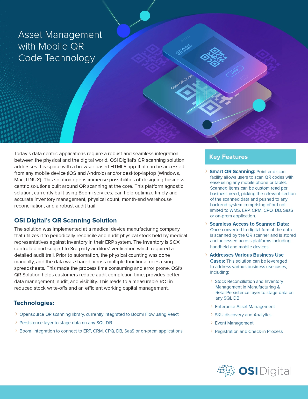 Data Sheet: Asset Management with Mobile QR Code Technology
